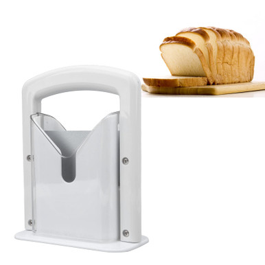 Bagel Slicer, Bagel Cutter White Plastic Manual Bread Slicing Machine ...