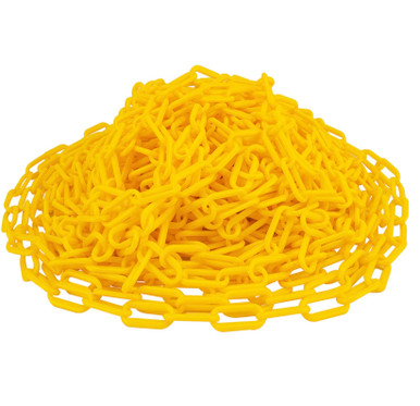 Yellow Plastic Chain, Yellow Chain - Plastic Chain Barrier for Crowd ...