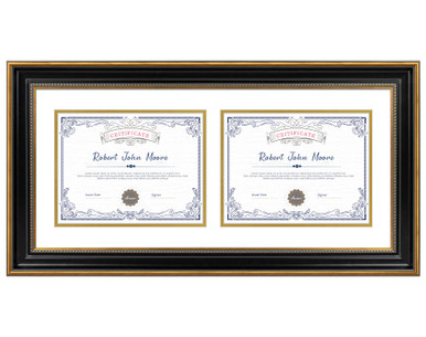 AUEAR, Double Certificate Frame-Diploma Frame for Two 8.5x11 Inch with ...