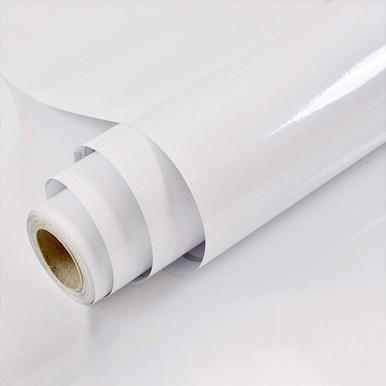 YENHOME Waterproof Contact Paper for Countertops Glossy White Contact ...