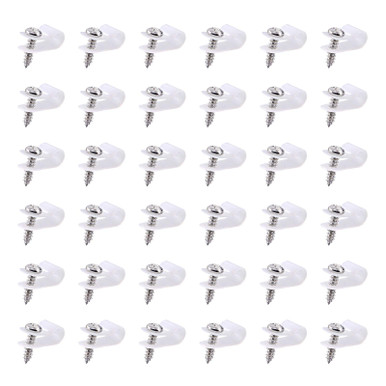 Swpeet 60 Pack White 1/4" Nylon Plastic R-Type Cable Clips Clamp Kit ...