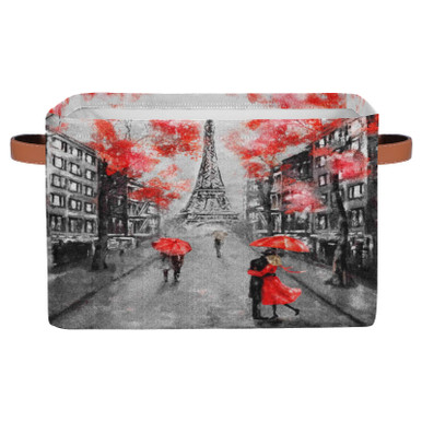 Eiffel Tower Storage Basket Bins Paris France Flower Toys Books Clothes ...