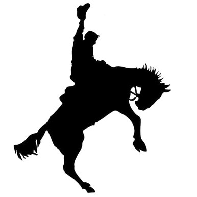 Bronc Rider, Rodeo Decal, Horse Wall Decal, Bronc Decal, Rodeo Sticker ...
