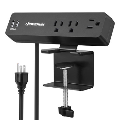 DEWENWILS Desk Clamp Power Strip, Desktop Power Station with 3 AC ...