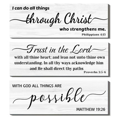 Dazingart Large Bible Verses Wall Decor , Christian Wall Art Psalms ...