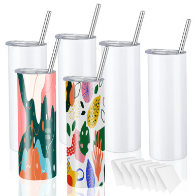 Volpeblu Sublimation Tumblers 20 oz Skinny - Sublimation White Straight ...