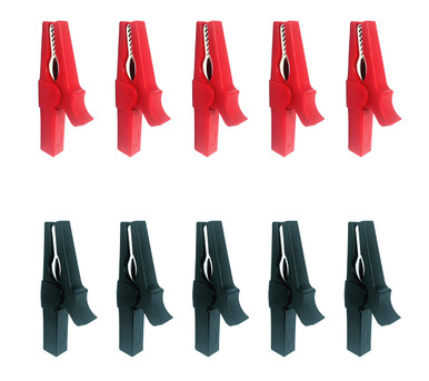 WOODGUILIN 5 pairs Fully Insulated Alligator clips 30A Safety test ...