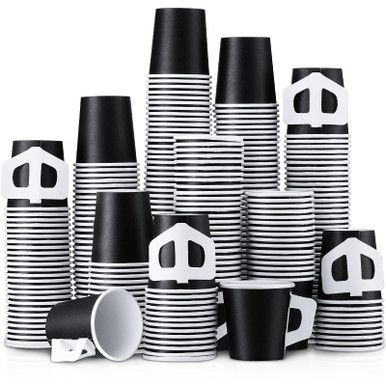 Remerry 500 Pack 4oz Disposable Expresso Coffee Paper Cup with Handle ...