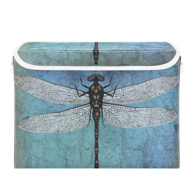 Dragonfly Grunge Storage Bins with Lids for Organizing Lidded Home ...