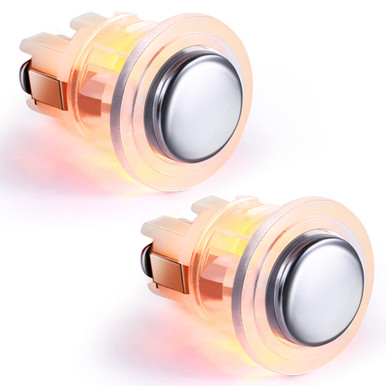 2 Pack Lighted Doorbell Push Button Replacement, Wired Round Door Bell ...