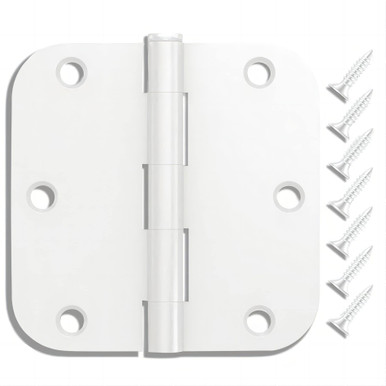 9 Pack Door Hinges Matte White,3.5 Inch Matte White Door Hinges with 5/ ...