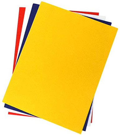 Stick It Felt 4 Pack Assortment - 9x12 Sheets. Primary Colors ...