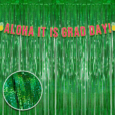 Tropical Theme Graduation Party Backdrop for Grad Party Decorations ...