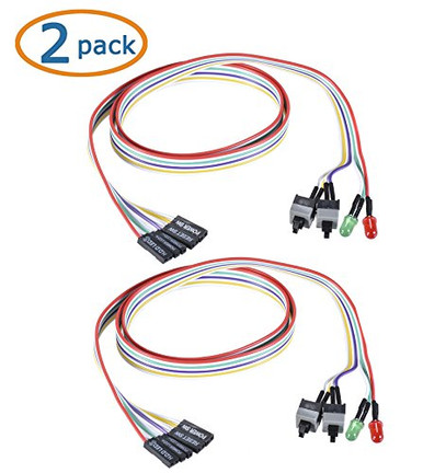 Warmstor 2-Pack Computer Case LED Light Red Green ATX Power Supply ...