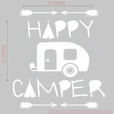 Happy Camper Camper RV Decals - Vinyl Camper Decals - Indoor Decals for ...