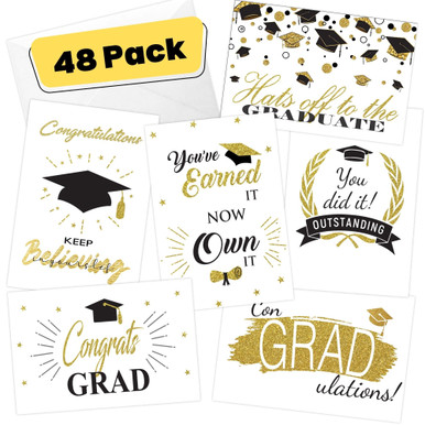 SUPREME IMPRESSION Graduation Cards 2023 Pack - 48 Bulk Graduation 2023 ...