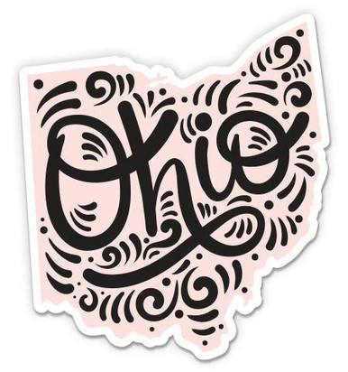 GT Graphics Ohio Shape Cute Letters Native Local - 3" Vinyl Sticker ...