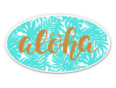 GT Graphics Aloha Tropical - 5" Vinyl Sticker - for Car Laptop I-Pad ...
