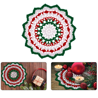 Qxzvzem One Piece 9 Inch Christmas Doily Crochet for Dressers and End ...