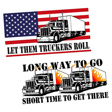 Semi, American Flag Sticker, Trucker, Truck Decals, Car window decals ...