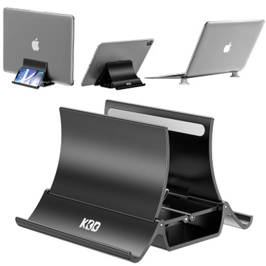 Vertical Laptop Tablet Stand, Gravity Lock Auto Shrink Desktop Notebook ...
