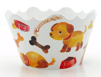 Puppy Birthday Party Supplies Cupcake Wrappers (12 Pack) -"Adopt A ...