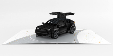 Pop Up 3D Greeting Card for Tesla Model X New Owners, Fans - Love ...