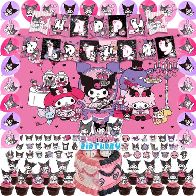 101 Pcs Birthday Decorations, Kawaii Party Supplies for Kids with Happy ...