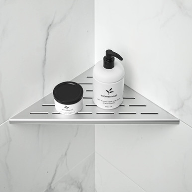 Bernkot Corner Shower Shelf 12" Brushed 304 Stainless Steel Slot Design ...