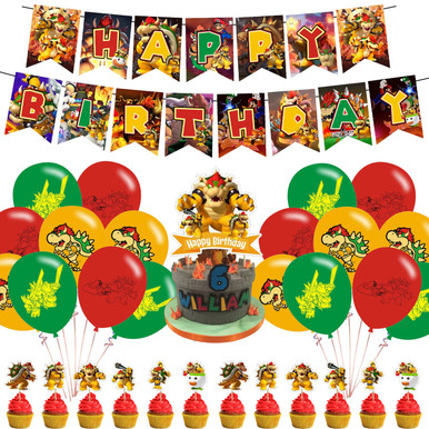 Bowser Mario Party Decorations, Bowser Mario Theme Birthday Party ...
