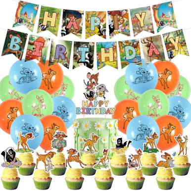 Bambi Birthday Party Decorations, Cartoon Bambi Theme Party Supplies ...