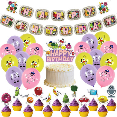 Shovelware Brain Game Birthday Party Decorations, Cartoon Dancing ...