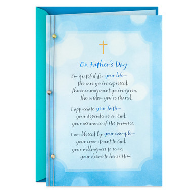 Hallmark DaySpring Religious Fathers Day Card (Blessed By Your Example ...