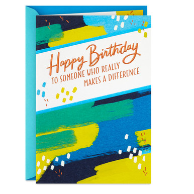Hallmark Birthday Card (Someone Who Makes a Difference ...