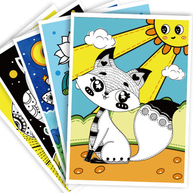 Painting Cards for Kids Children's Drawing Reference Copying Card Mark ...