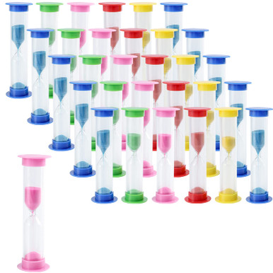 JAPCHET 30 Packs 1 Minute Sand Timer, Hourglass Sandglass Clock ...
