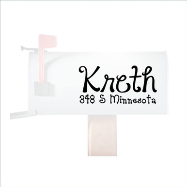 Set of 2 Customizeable Font Smooth Surface Mailbox Address Decals - Die ...