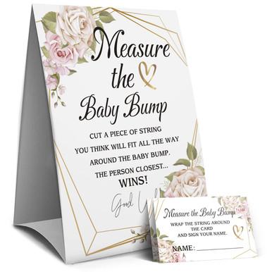 Measure Mommy's Belly Sign, Baby Shower Sign, Measure the Baby Bump How ...