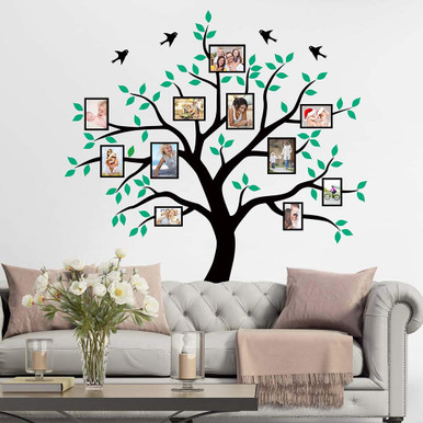 Large Family photo Tree Wall Decal Family Photos Pictures Frame Tree ...