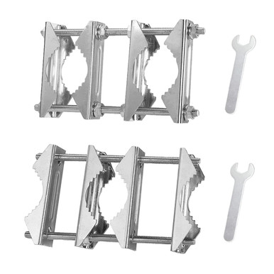 Wdwlbsm 2 Pack Double Antenna Mast Clamp V Jaw Block 5.5" Bolts & 3 ...