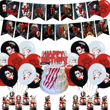 Friday The 13th Party Decorations,Birthday Party Supplies for Horror ...
