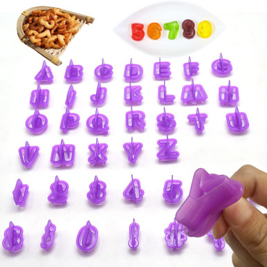 Cookie Cutters- 40pcs Small Alphabet Letter Number Cookie Cutter Set 1 ...