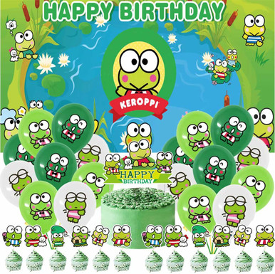Frog Keroppi Birthday Party Supplies Decorations Cake Topper Balloons ...