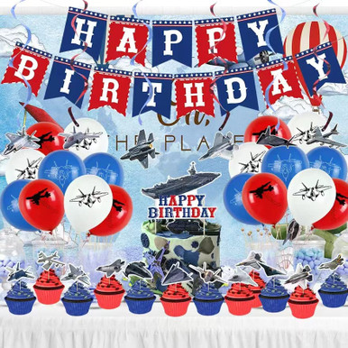 Fighter Jet Party Supplies Aircraft Birthday Party Decorations Air ...
