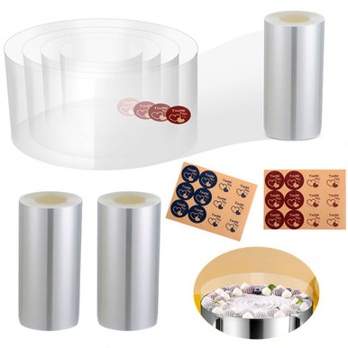 DATANYA 3 Pack Cake Collars 3.1 x 394inch Acetate Rolls Clear Cake ...