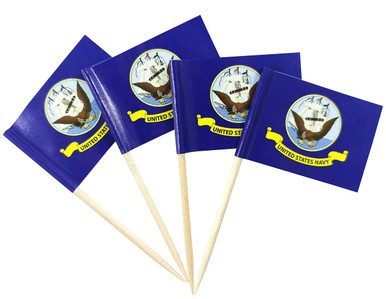 JBCD US Navy Toothpick Flag Mini Small Military Cupcake Topper Flags ...
