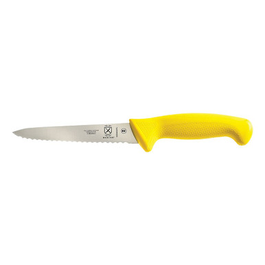 Mercer Culinary M23406YL Millennia Colors Yellow Handle, 6" Wavy Edge ...