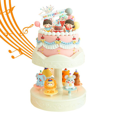 2 Tier Battery Operated Rotating Cupcake Stand, Rotating Cake Cupcake ...