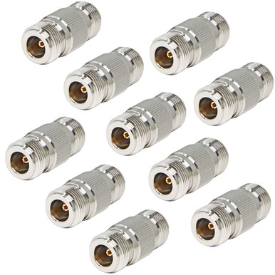 N Coupler, 10-Pack 50 Ohm N Female to Female Barrel Connector Adapter ...