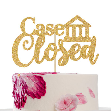 Case Closed Cake Topper, Congrats Lawyer Cake Decor, Law Grad 2023, Law ...